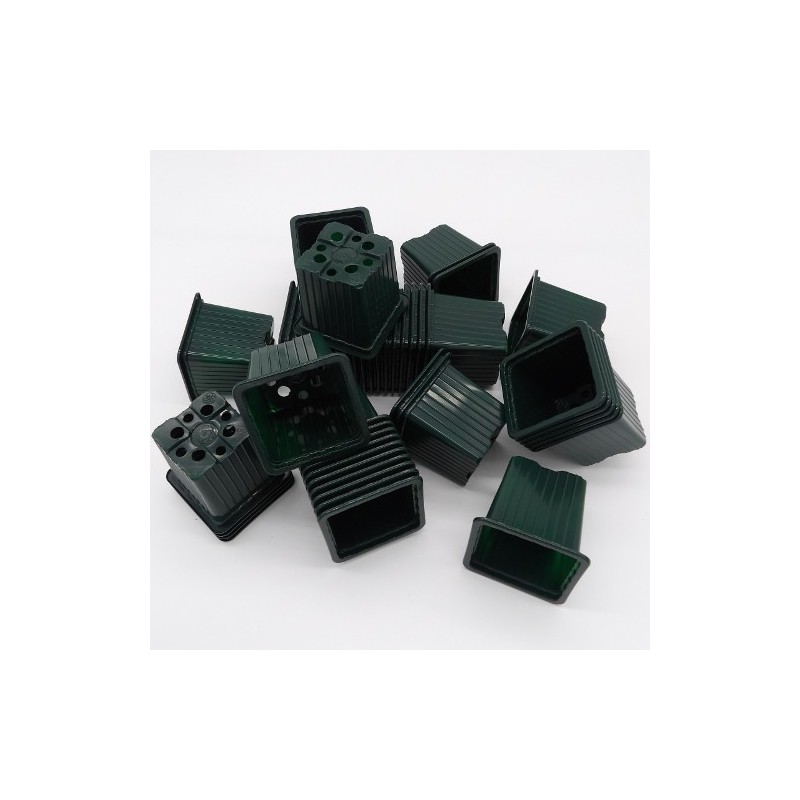 Godets semis 7x7 cm Vert Bambou pour semis, boutures, repiquage